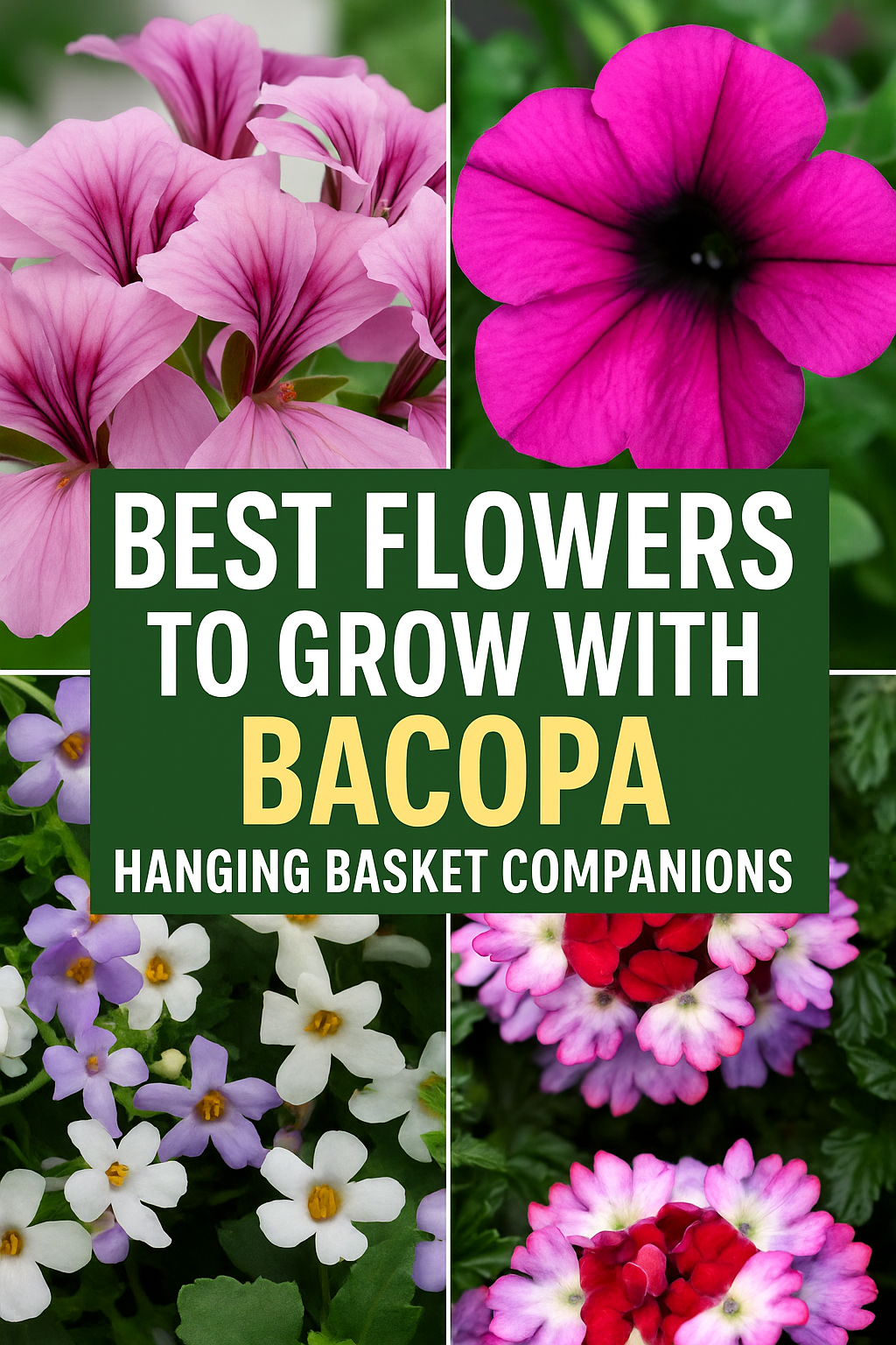 Best Flowers to Grow with Bacopa | Hanging Basket & Planter Companions ...