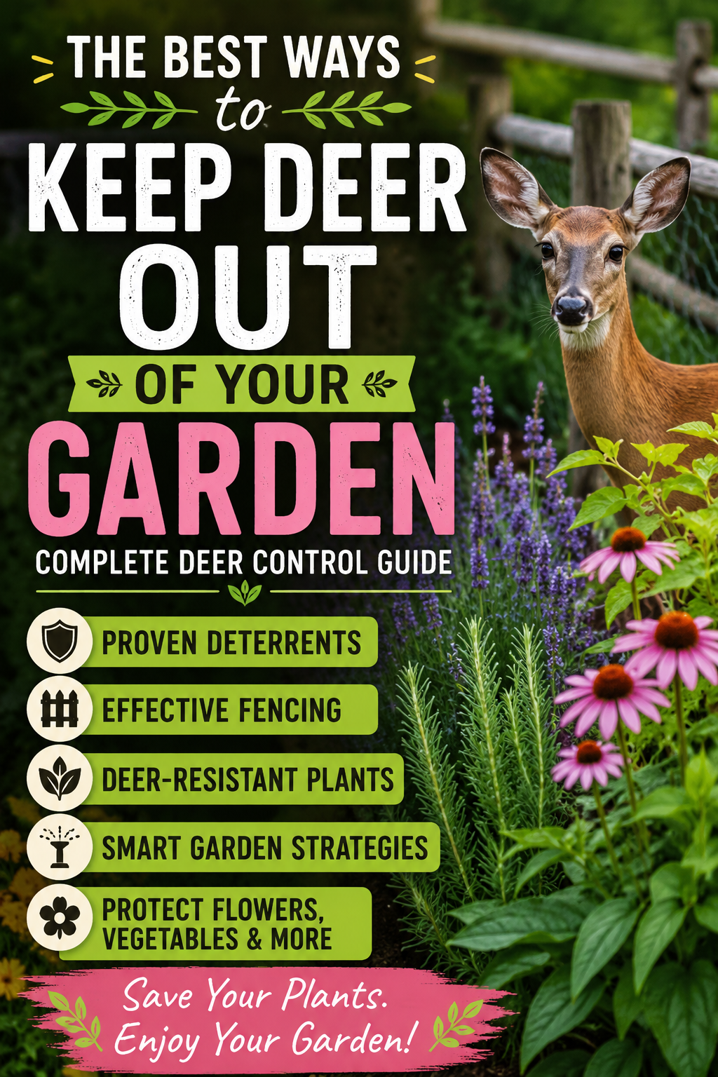 Deer-resistant garden with flowers, herbs, fencing, and proven methods ...