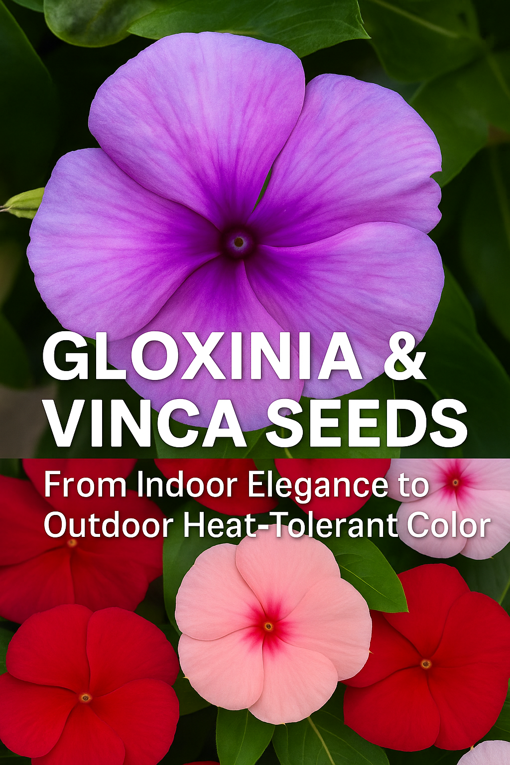 Gloxinia & Vinca Seeds | From Indoor Elegance to Outdoor Heat-Tolerant ...