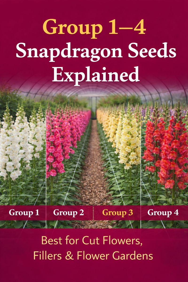 Group 1–4 Snapdragon Seeds Explained Best Cut Flower Snapdragon Seeds ...