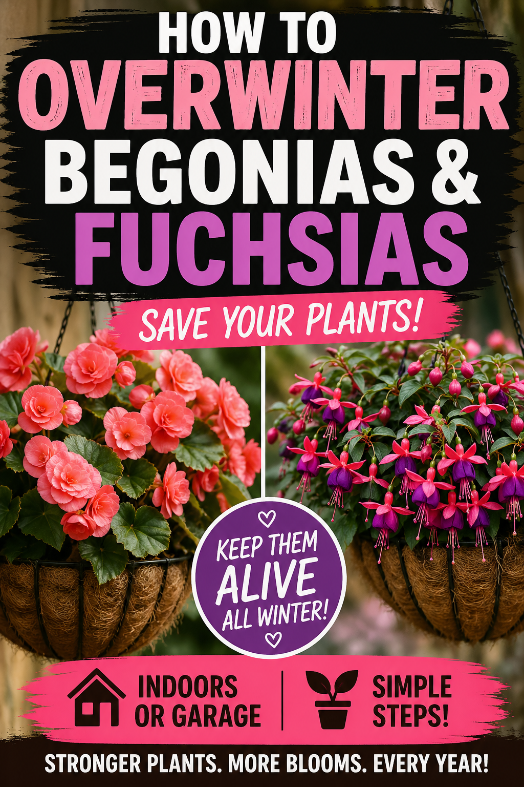 How to Overwinter Begonia and Fuchsia Plants Complete Guide for Hanging ...