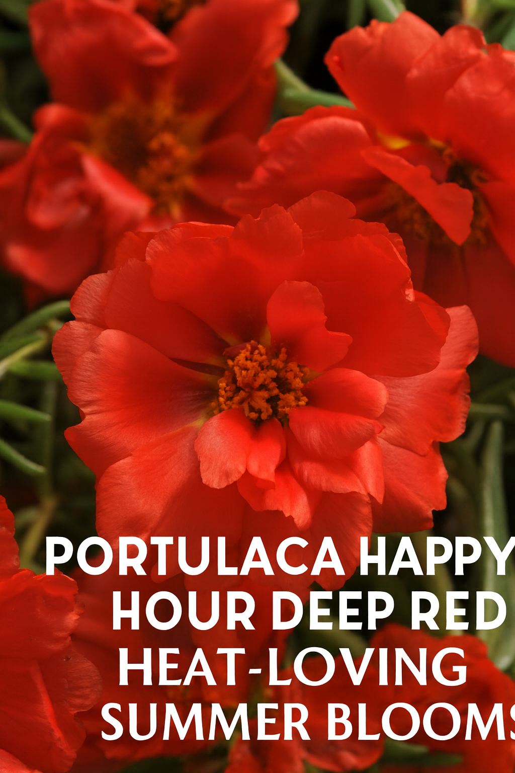 Portulaca Happy Hour Deep Red Seeds | Drought-Tolerant Moss Rose ...