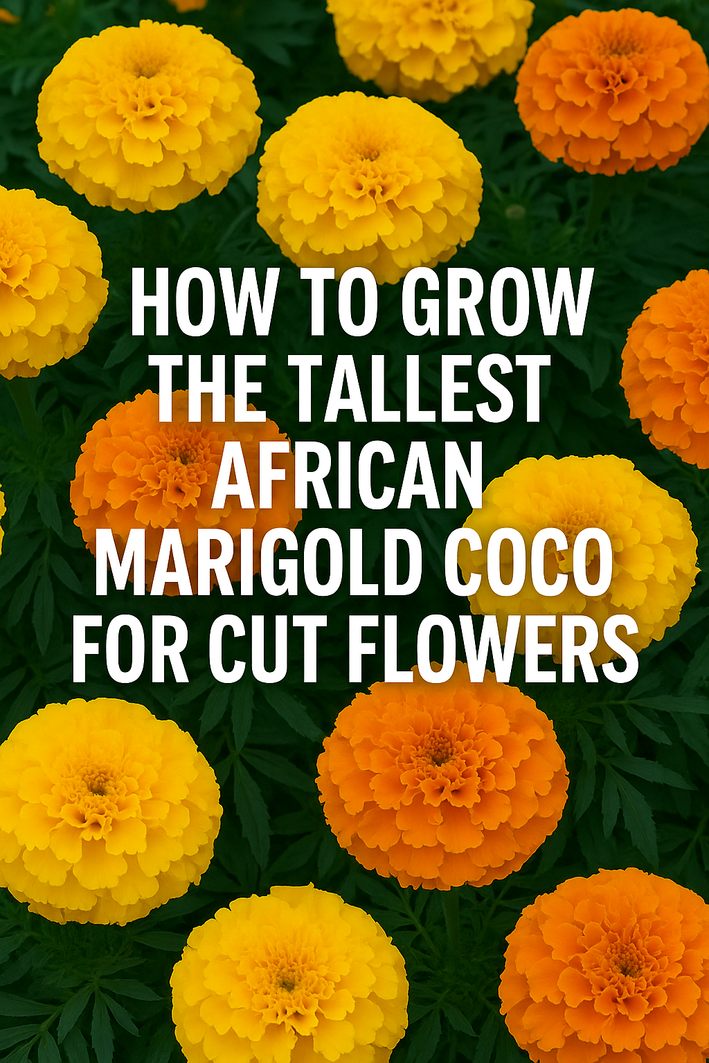 How to Grow Tall African Marigold Coco Seeds for Cut Flowers ...