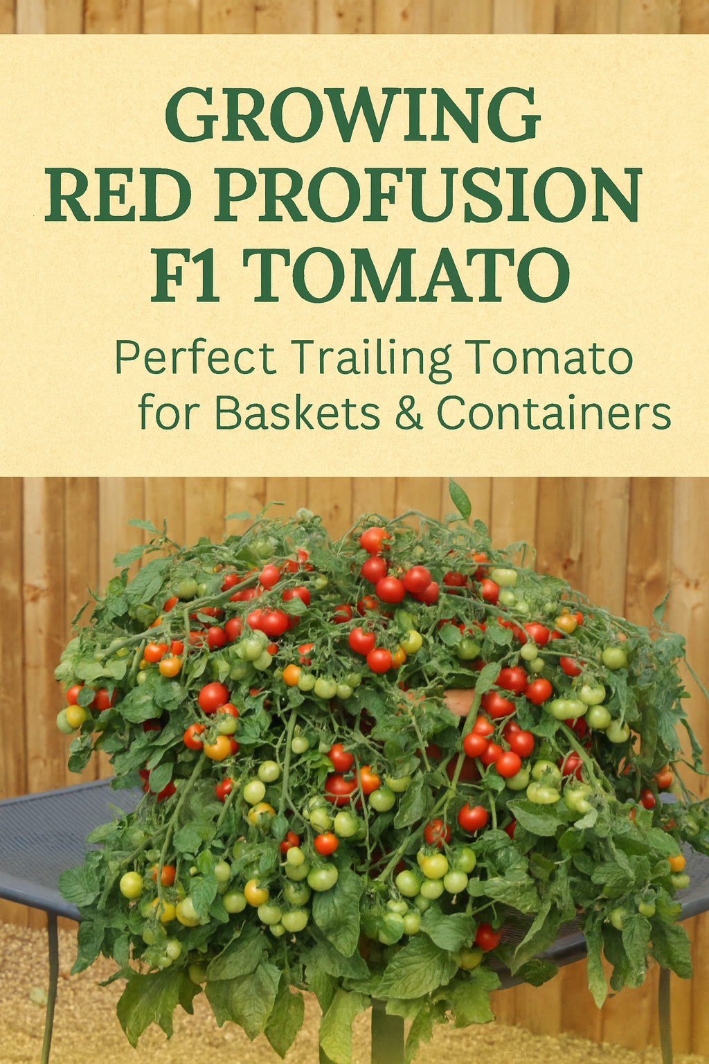 Red Profusion F1 Tomato Seeds – Trailing Tomato for Hanging Baskets ...