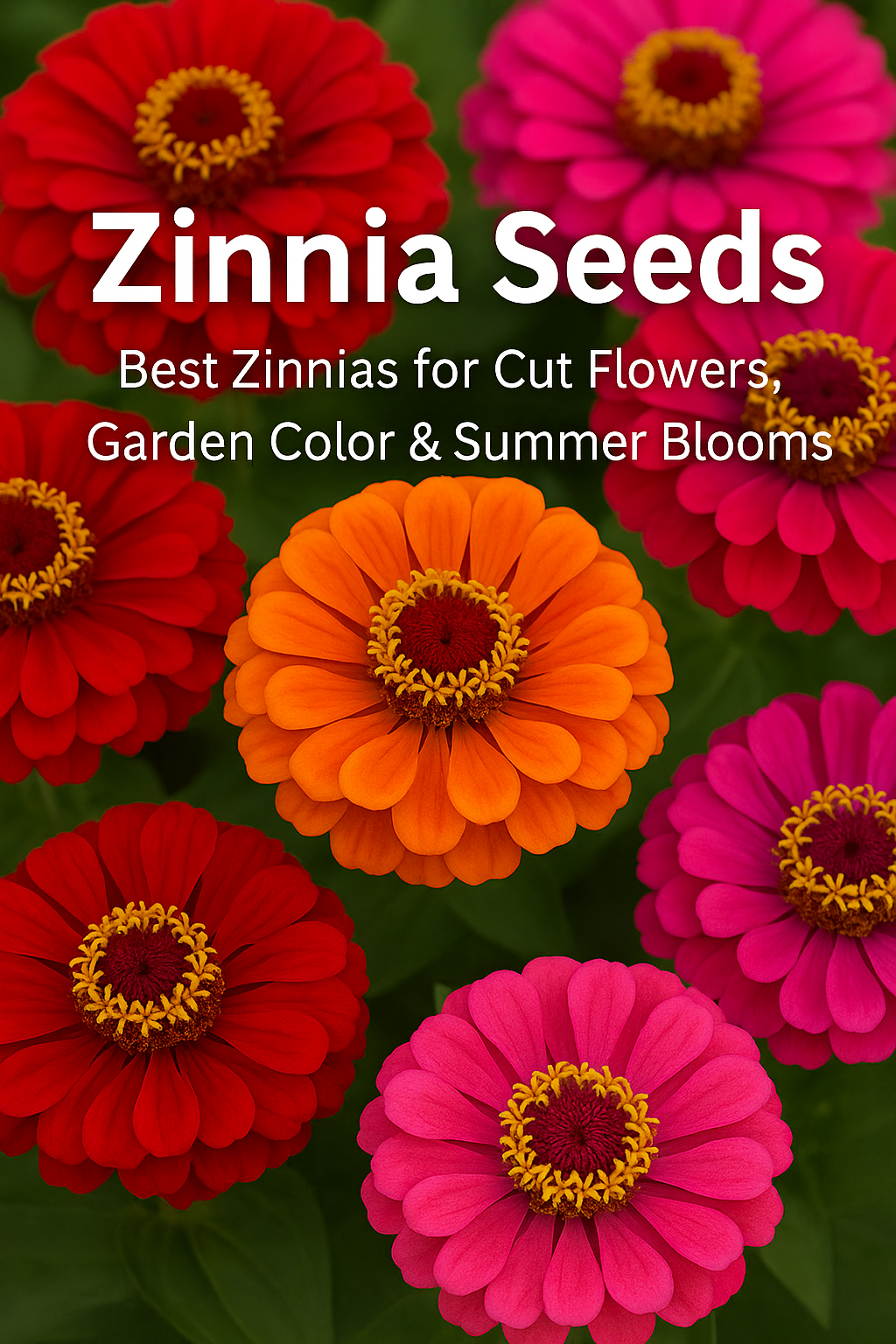 Zinnia Seeds Best Zinnias for Cut Flowers Summer Color Easy Garden ...
